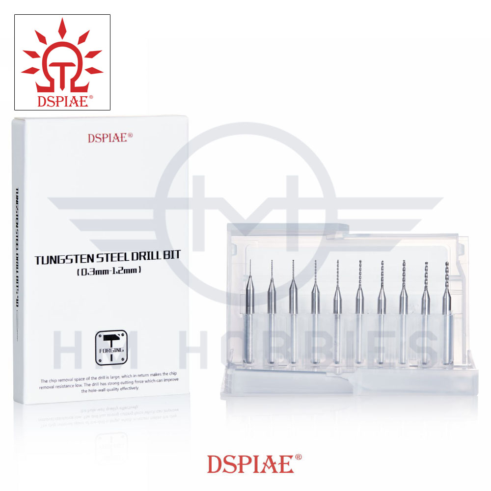 0.3mm - 1.2mm Tungsten Steel Drill Bit Set DSPIAE - HM Hobbies